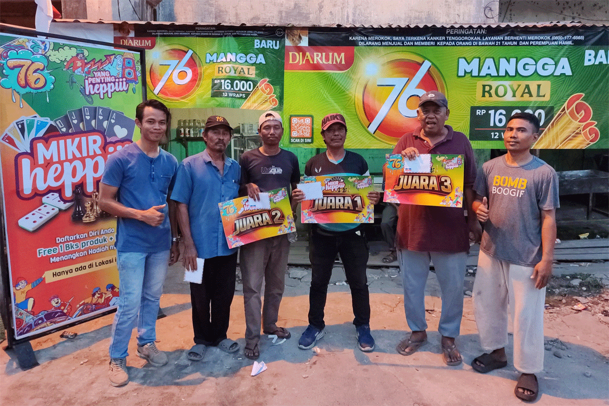 PT Djarum 76 Mikir Heppiii Gelar Lomba Dam Batu, Warga Tanjung Beringin ...